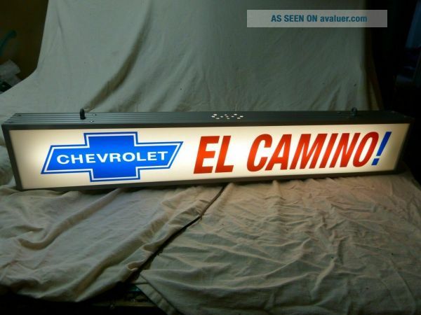 Large Lighted Chevrolet El Camino Dealer Sign Ok Chevy Truck Sign ...