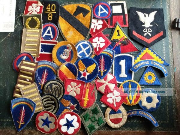 40 Vintage WW2 US Army Patches Grouping | #50064616