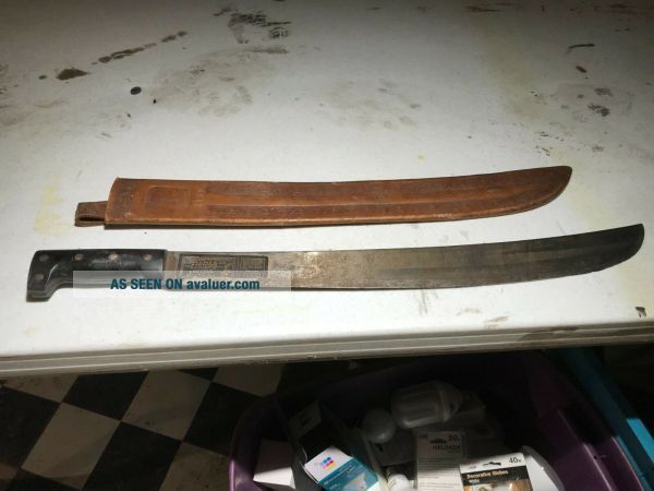 Vintage Collins & Co Legitimus 1942 Machete W/ 13 Leather Sheath ...