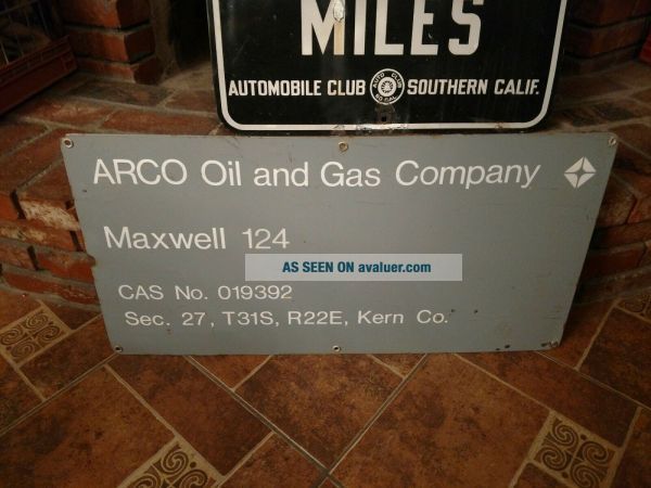 Porcelain Arco Oil And Gas Company Oil Well Lease Sign | #50067486
