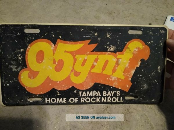 Vintage Rare Car License Plate 95 YNF TAMPA FL Rock Radio Station ...