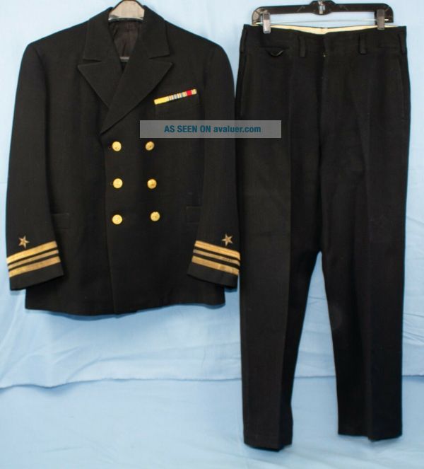 WW2 US Navy Lieutenant Uniform Named To LT. L. H. Demers 1942 | #50104532