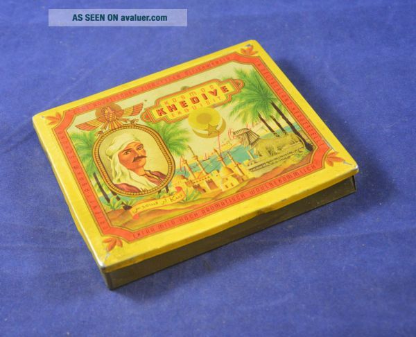 GERMAN WWII WEHRMACHT SOLDIER CIGARETTES RATION TIN BOX " Khedive " WAR ...