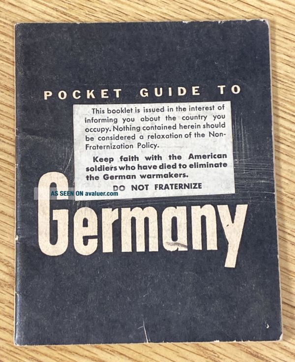 WWII 1944 Pocket Guide To Germany GI Occupation Booklet | #50110789
