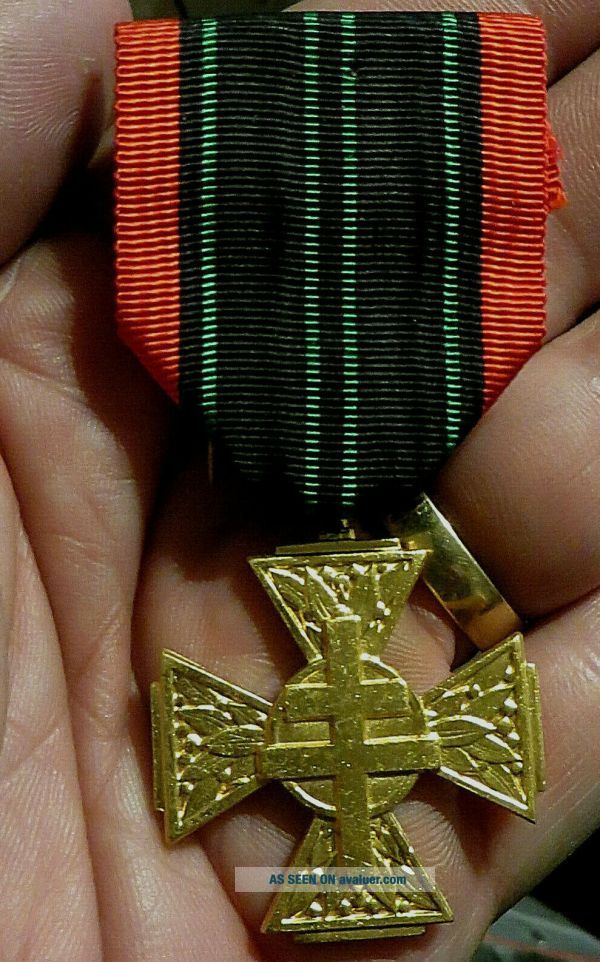 France Medal, WWII French Cross Of The Resistance Volunteer Combatant ...
