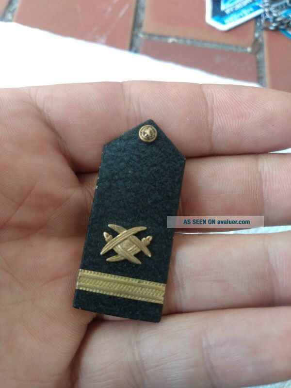 WW2 US Navy Officers Sweetheart Sterling Silver Shoulder Board | #50128839