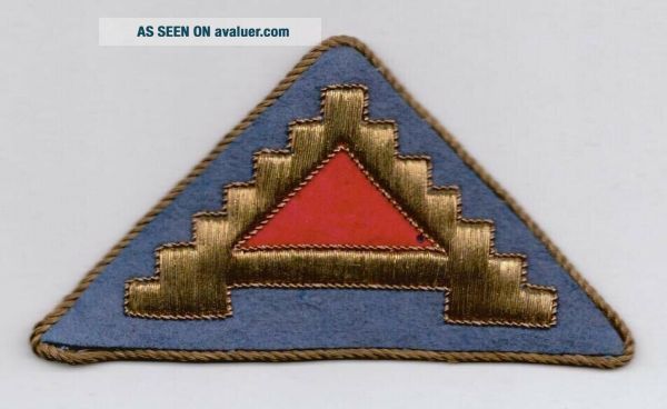 WW2 US Army Uniform Patch 7th Army, Seventh, Bullion On Wool, No Glow ...