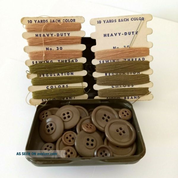 Rare US GI Army Military Metal Soap Box With Buttons Thread Needle ...