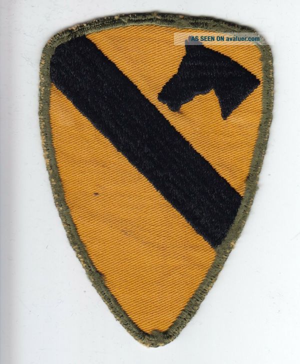 Interwar/WWII US Army 1st Cavalry Division Patch, OD Border - Twill ...