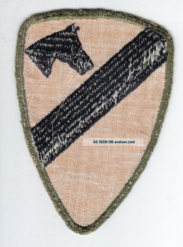Interwar/WWII US Army 1st Cavalry Division Patch, OD Border - Twill ...