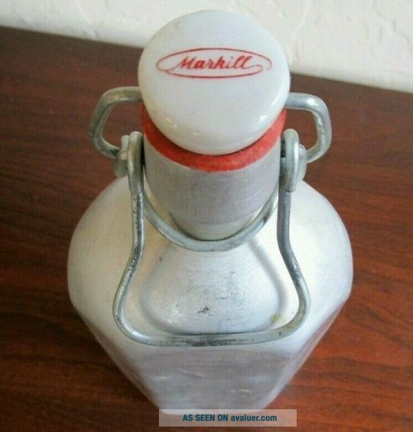 Markill German WW2 Wehrmacht Aluminum Field Bottle Canteen Porcelain ...
