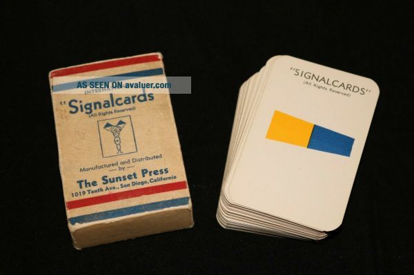 Vintage WW2 US Army Navy International SIGNALCARDS Complete Deck 70 ...