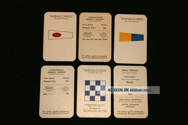 Vintage WW2 US Army Navy International SIGNALCARDS Complete Deck 70 ...
