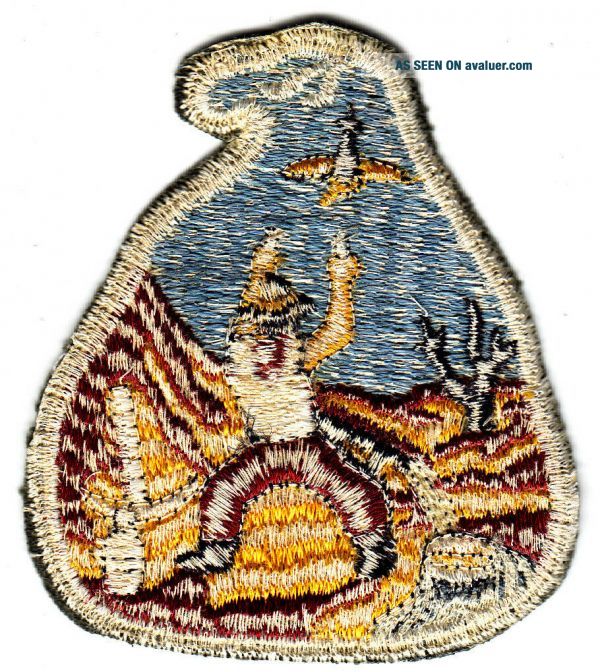 WWII US Army 49th AAA Brigade Patch White Border, Embroidered, No Glow ...