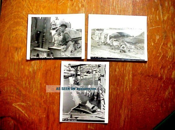 3 WWII GI Snapshot PHOTOS US 5th ARMY ITALY INVASION ID ' D Tank ...