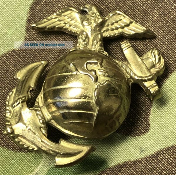 WWII USMC EGA EAGLE GLOBE ANCHOR Enlisted Insignia Large Barracks WW2 ...