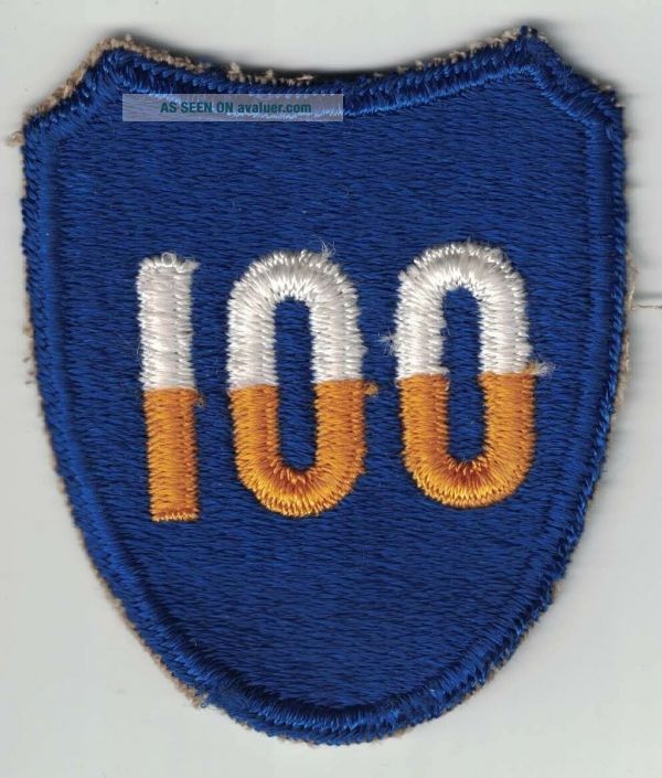 WWII US Army 100th Infantry Division Patch Cut Edge ' Century ' | #50219842