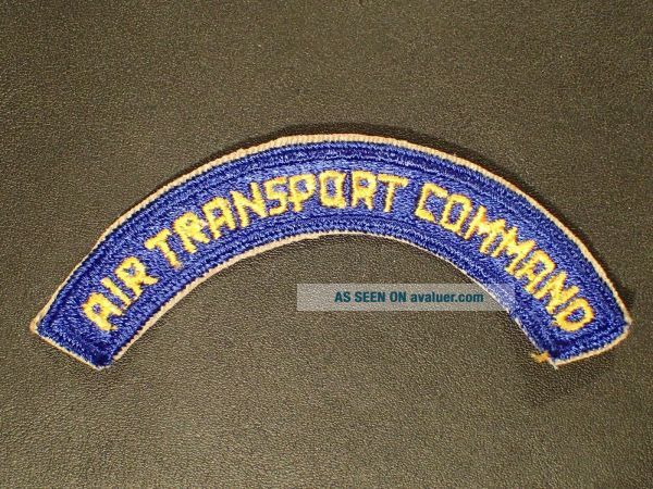 WW2 USAAF ATC Air Transport Command SSI Shoulder Patch Tab Arc CBI C ...