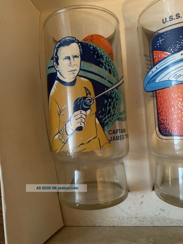 Set Of 1978 Star Trek Glasses From Dr. Pepper In The Box | #50270935