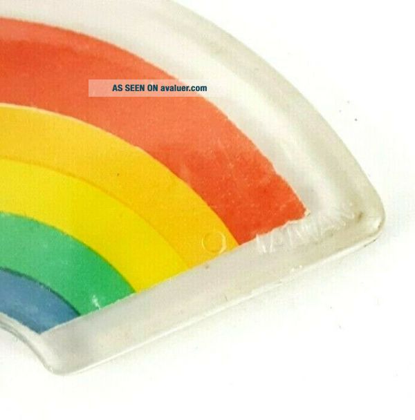 Vintage Rainbow 1980s Acrylic 3” Keychain Key Chain With Ring Multi ...