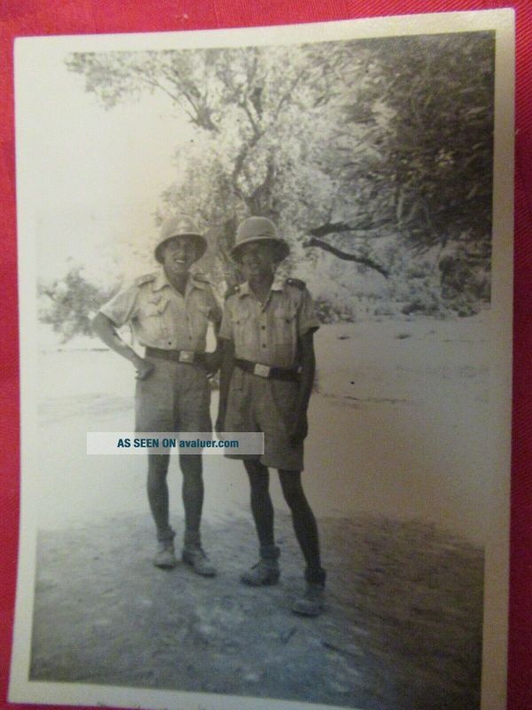 WWII German Photo Combat Soldiers Pc Luft Southern Front Pith Helmet ...