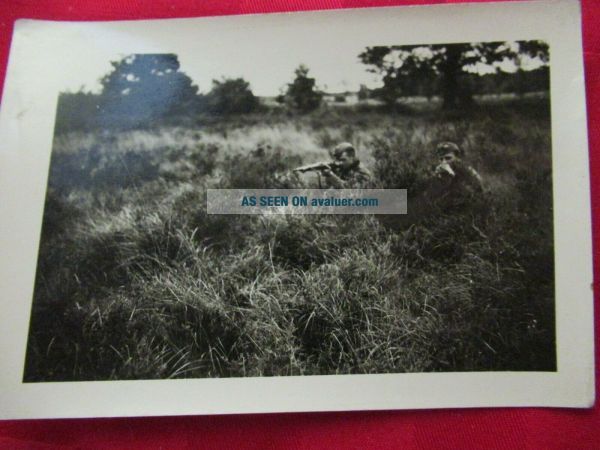 WWII German Photo Combat Soldiers On The Line In Field | #50282315