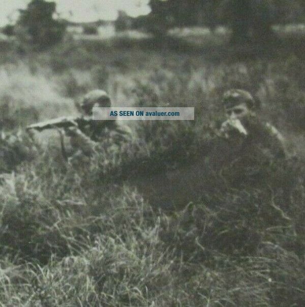 WWII German Photo Combat Soldiers On The Line In Field | #50282315