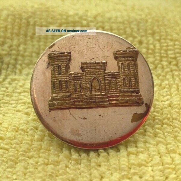 WWII US Army Infantry Corp Of Engineers Brass Insignia Collar Pin ...