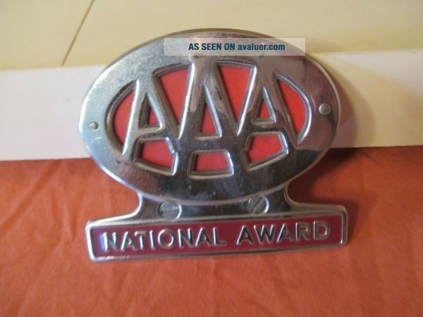 NOS VINTAGE AAA NATIONAL AWARD EMBLEM FOR CAR OR TRUCK | #50330789