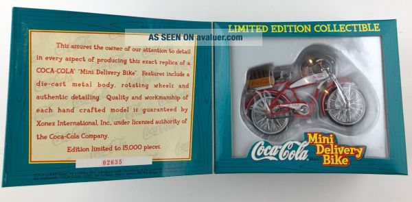 VINTAGE 1998 COCA COLA MINI DELIVERY BIKE DIE CAST MINIATURE LIMITED ...