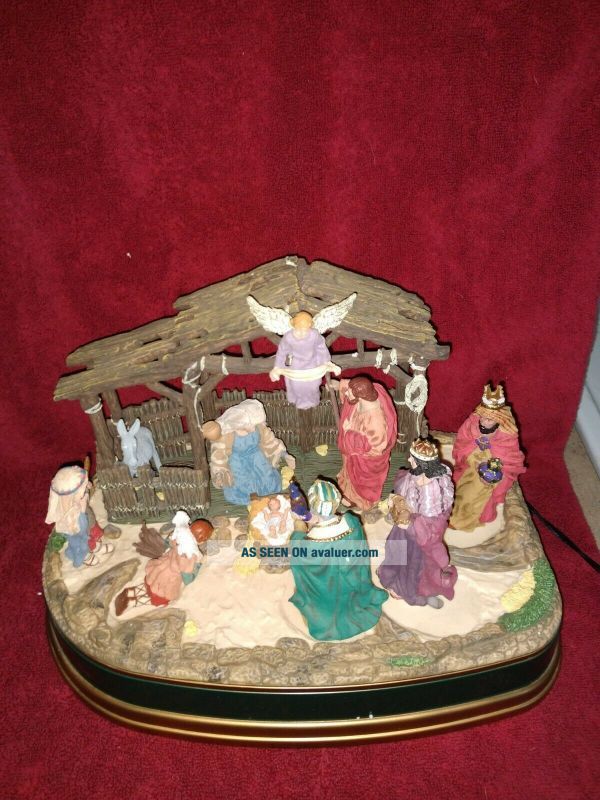 Mr Christmas Away In The Manger Animated Nativity Scene Musical Vintage ...