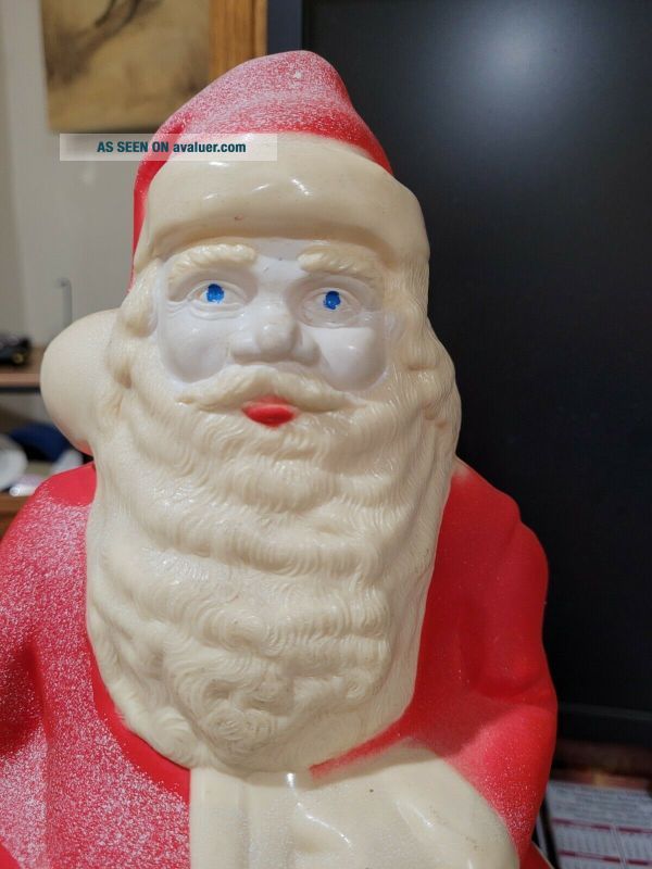 Vintage 1950s Hard Plastic Union Santa 17 Inch Light Up Christmas Blow ...