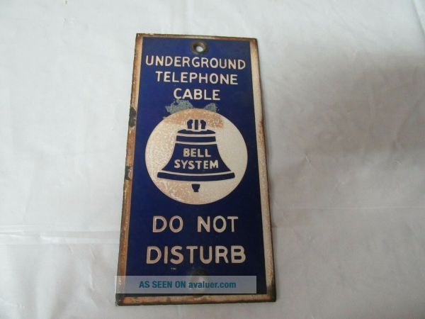 Vintage Bell System Under Ground Porcelin Sign | #50397174