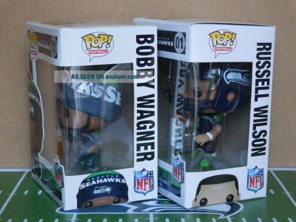 Funko Pop Football Russell Wilson And Bobby Wagner Vinyl Figures (Set ...