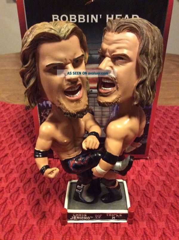 2004 WWF WWE Wrestling Chris Jericho VS Triple H Bobblehead Dual ...