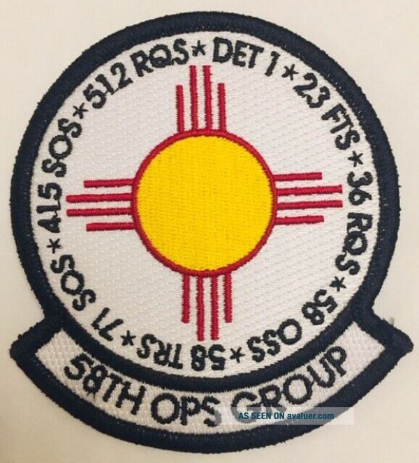 USAF AIR FORCE MILITARY PATCH 58 OG OPERATIONS GROUP GAGGLE | #50390786