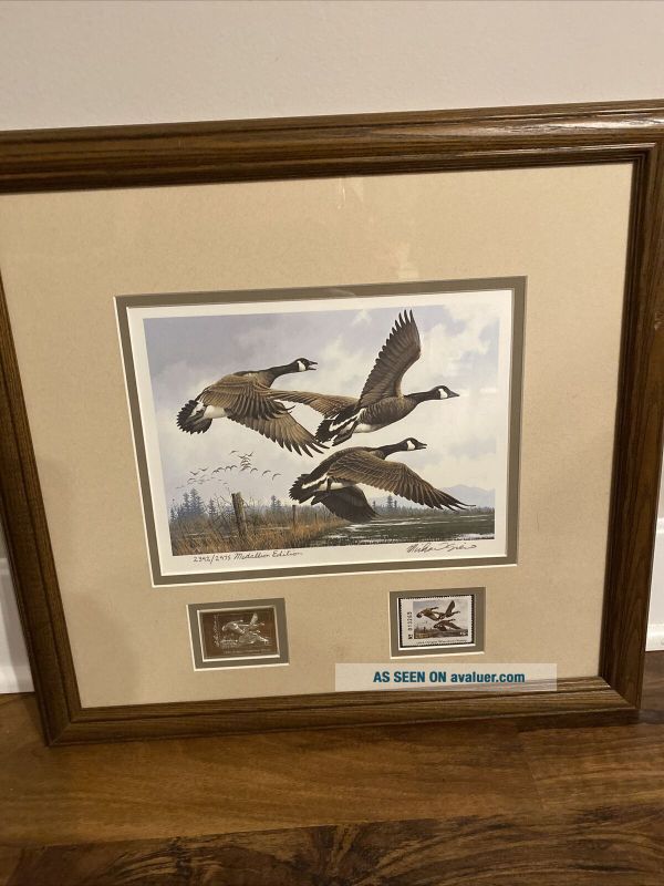 1984 Oregon Duck Geese Stamp Print Michael Sieve Medallion 1st Of State ...