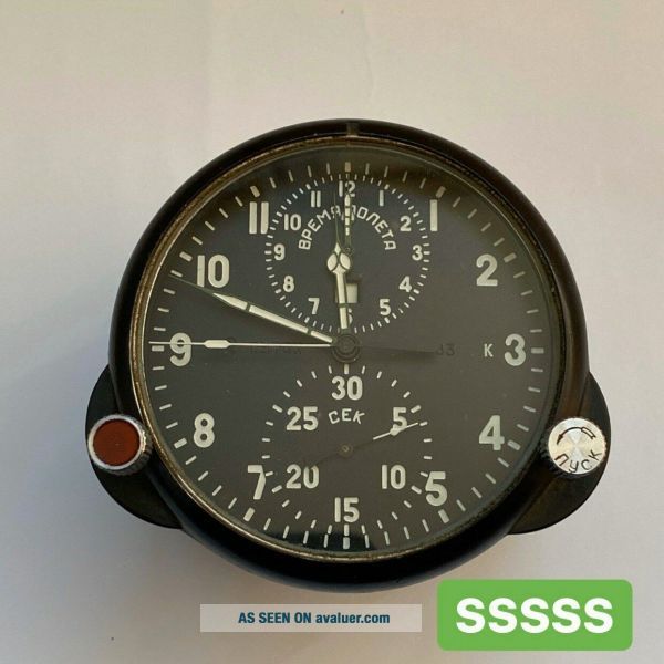 AChS - 1M АЧС - 1М MIG Su2 Military Air Force Aircraft Cockpit Clock ...