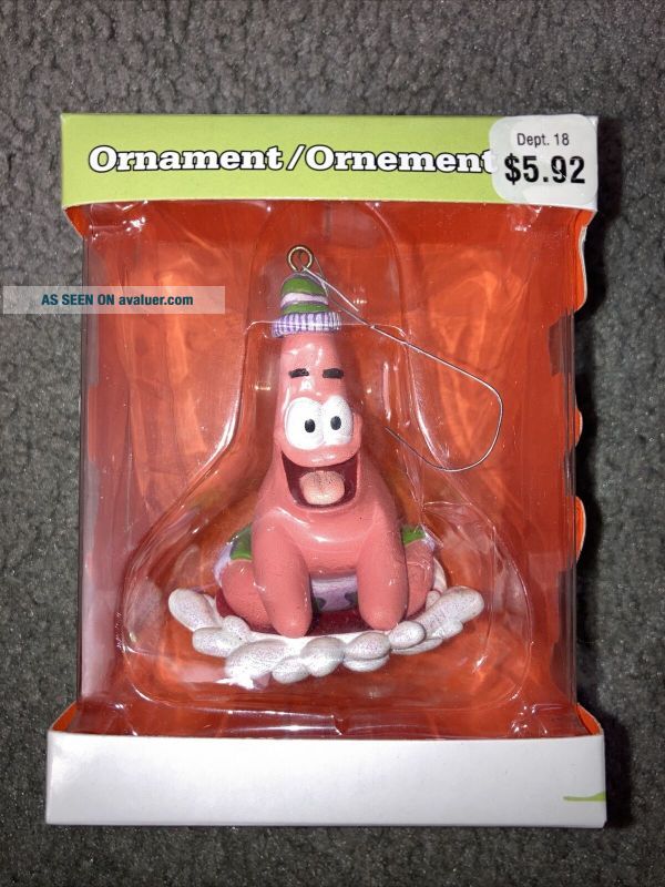 2004 NICKELODEON SPONGEBOB SQUAREPANTS PATRICK SLEDDING FIGURE ORNAMENT ...