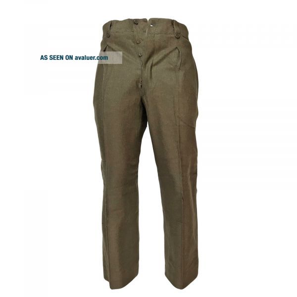 Army Uniform Trouser French Military Wool Dress Pant Olive WW2 | #50458456