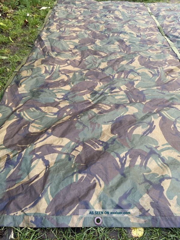VG British Army Issue Camo DPM Shelter Basha Sheet Tarp, Bag | #50461321