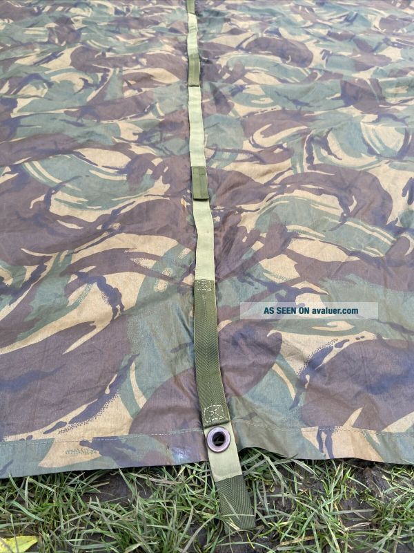 VG British Army Issue Camo DPM Shelter Basha Sheet Tarp, Bag | #50461321