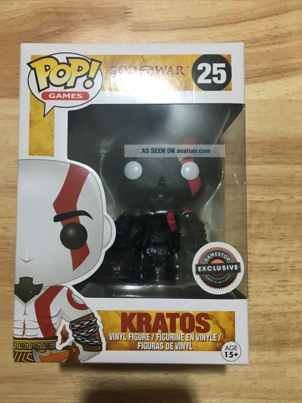 Kratos (Fear) Funko POP 25 God Of War PlayStation Black Red Gamestop ...