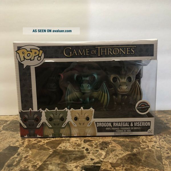 Funko Pop Game Of Thrones Metallic Dragons 3 Pack Drogon Rhaegal ...