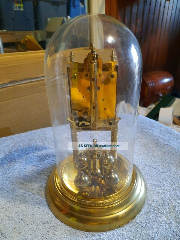 Vintage Schatz 400 Day Anniversary Clock With Glass Dome Made In ...