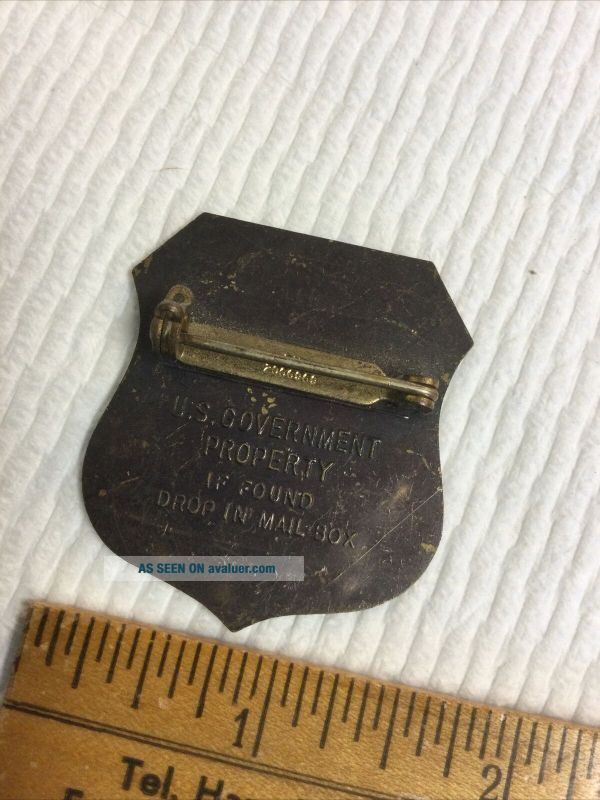 Vintage USPS US Post Office Dept Employee Badge Boston Mass Pony ...