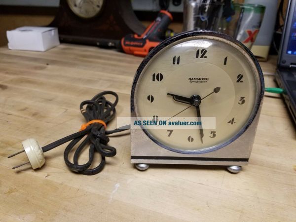 1930 ' S ART DECO HAMMOND SYNCHRONOUS ELECTRIC ALARM CLOCK | #50599260