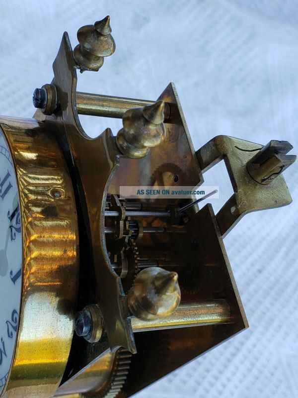 Parts From Antique Solid Brass German Disc Pendulum Anniversary Clock ...