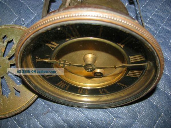 FRENCH TIME ONLY BLACK DIAL MANTLE CLOCK MOVEMENT PENDULE DE PARIS ...