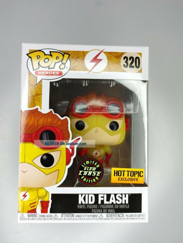 Kid Flash 320 Limited Glow Chase Hot Topic Exclusive Funko POP W/ PP ...